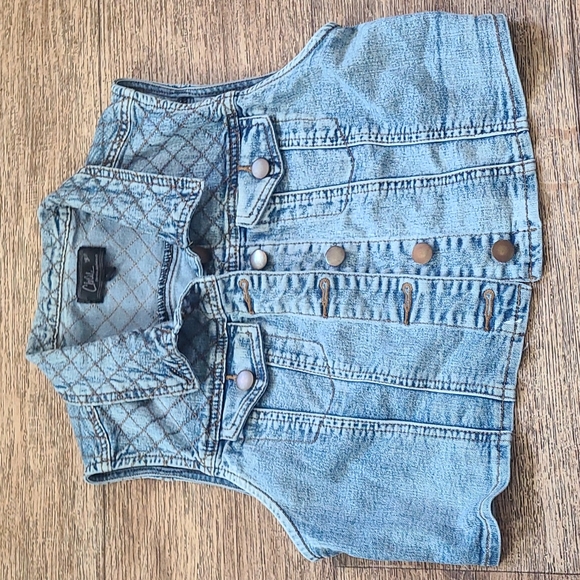 chiqle | Jackets & Coats | Chiqle Denim Architect Vest Size L | Poshmark